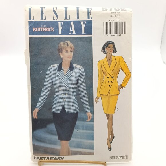 Butterick | Office | Vintage Leslie Fay Butterick Sewing Pattern 572 ...